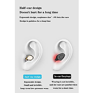 AIYIBEN Wireless Headphones Portable Bluetooth Single Earbuds Smallest Cordless Hands-Free Mini Earphones Headset with Mic & Noise Reduction for Phones (Skin)