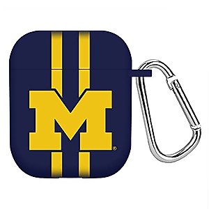 AFFINITY BANDS Michigan Wolverines HD Case Cover Compatible with Apple AirPods Gen 1 & 2 (Stripes)
