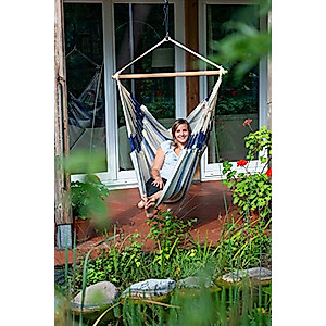 LA SIESTA Domingo Sea Salt - Weather-Resistant Outdoor Hammock Chair with CasaMount Suspension Kit Size King