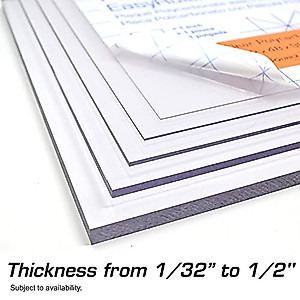 Polycarbonate Clear Plastic Sheet 12" X 12" X 0.472" (1/2") Exact with EasyRuler Film, Shatter Resistant, Easier to Cut, Bend, Mold Than Plexiglass. Window Panel, Hobby, Home, DIY, Industrial, Crafts