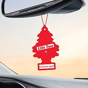 LITTLE TREES Air Fresheners Car Air Freshener. Hanging Tree Provides Long Lasting Scent for Auto or Home. Cinnamon Apple, 24 Air Fresheners