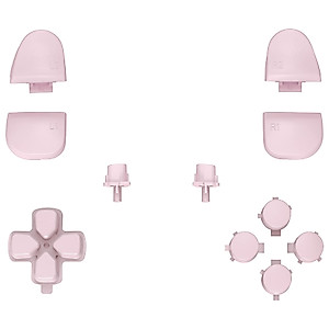 eXtremeRate Replacement D-pad R1 L1 R2 L2 Triggers Share Options Face Buttons, Cherry Blossoms Pink Full Set Buttons Compatible with ps5 Controller BDM-030 BDM-040 BDM-050 - Controller NOT Included
