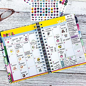 Reminder Binder 2023-2024 18-Month Weekly Monthly Planner, January 2023 - June 2024, 8.75” x 7.25”, Hardcover, Elastic Closure, Twin-Wire Binding, Planner Stickers, Monthly Divider Tabs, Pockets, To-Do Lists, Budget Planner, Keepsake Box