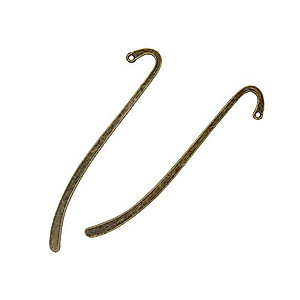 Baosity 20 Pieces Designs Metal Bookmarks Book Mark with Hook Beading Jewelry Findings Crafts x 14mm , Antique Bronze