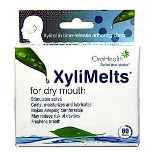 XyliMelts for Dry Mouth, Mint-Free, 80-Count Box