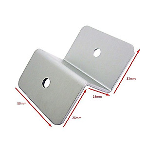 NUZAMAS 2 Set of Z Brackets Solar Panel Mounting Kits Sets for RV Boat Car Truck Caravan Home Mounted Off Grid Roof (Total 8 Units)