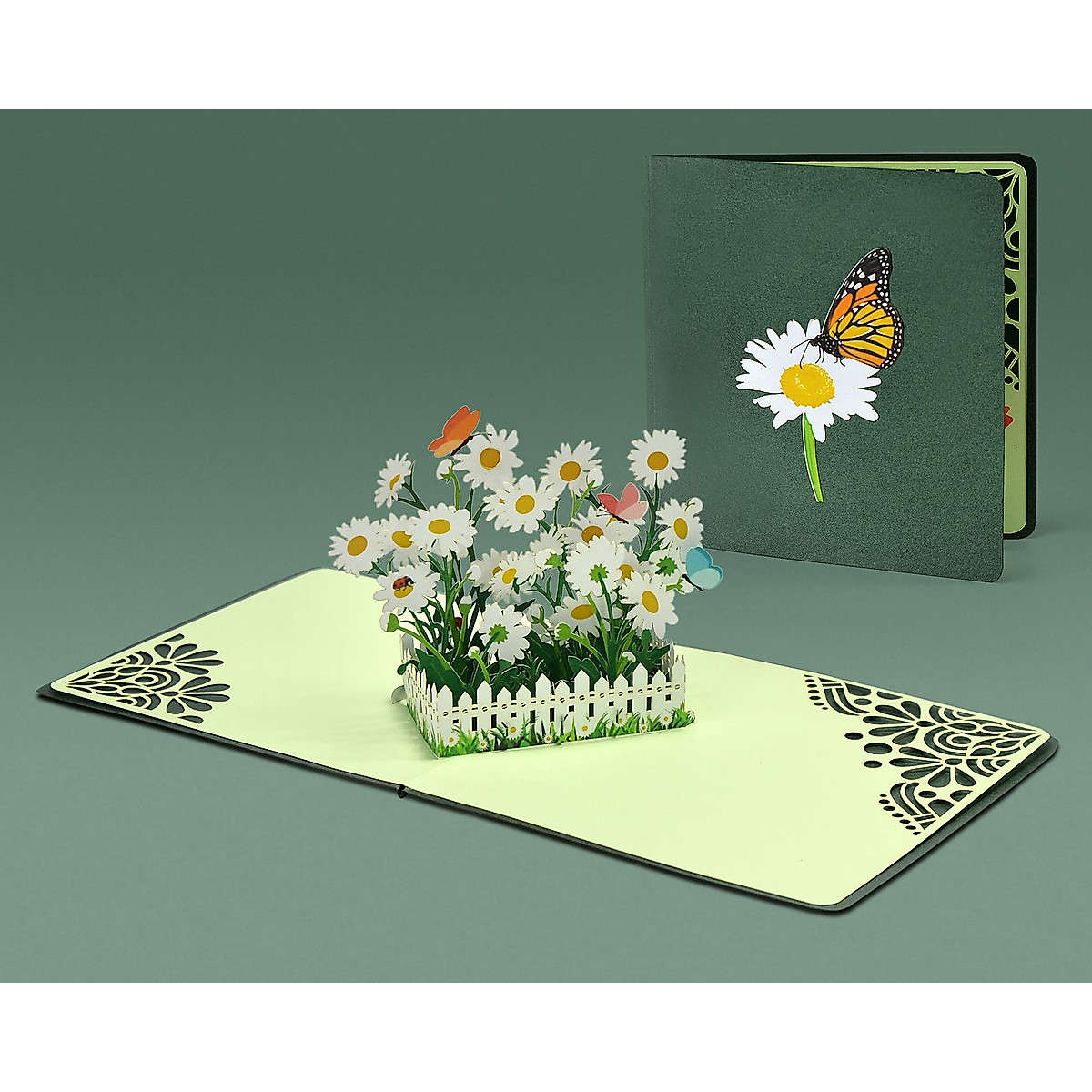 CUTPOPUP Mothers Day Card Pop Up, Birthday 3D Greeting Card (Daisy Flowers)