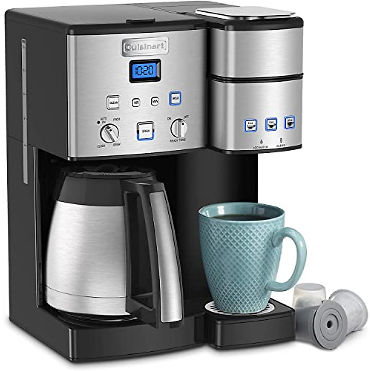 Cuisinart SS-20P1 Coffee Center 10-Cup Thermal Coffeemaker and Single-Serve Brewer, Stainless Steel