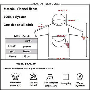 Queenshin Alpaca Oversized Hoodie Wearable Blanket Sweatshirt for Women, Warm Comfy Flannel Blanket Sherpa Lined Body Blanket, One Size for All