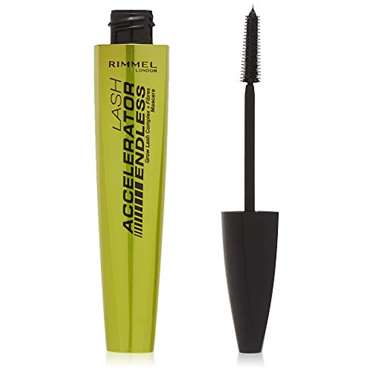 Rimmel London Lash Accelerator Endless Volume Mascara, Micro-Fiber Formula, No Clumps, Grow-Lash Complex, 003, Extreme Black, 0.33 oz
