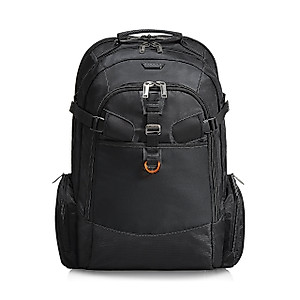 EVERKI Business 120 Large Professional 18.4-Inch Workstation or Gaming Laptop Backpack with Rain Cover, Travel Friendly (EKP120), Black
