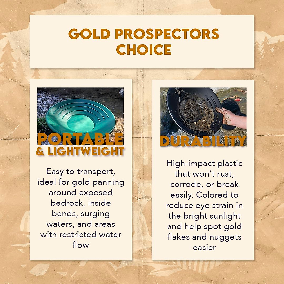 SE 14 Inch Gold Panning Pan - Three Riffles for Easier Mining and Prospecting (4 Pack Green)