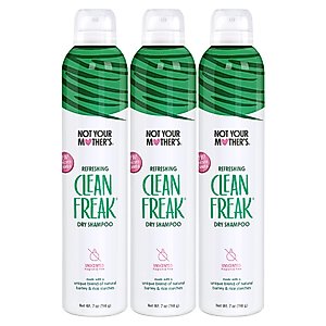 Not Your Mother's Clean Freak Unscented Dry Shampoo (3-Pack) - 7 oz - Dry Shampoo Instantly Absorbs Oil - Hair Essentials for All Hair Types (7 Ounce (Pack of 3))