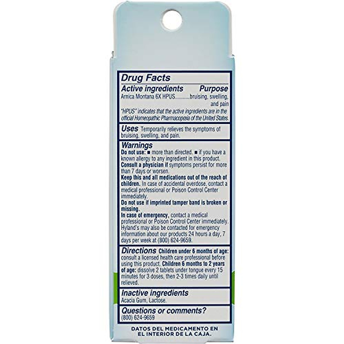 Hyland's Baby Bumps + Bruises Arnica Natural Pain Relief for Bruising and Swelling Tablets, 125 Count