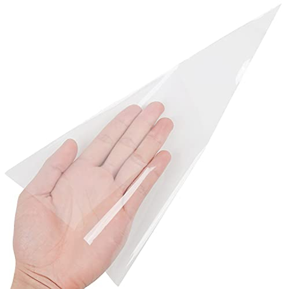 LOMIMOS 6X12in Clear Triangle Cellophane Bag,Cone Shaped Treat Cello Goody Bag with Twist Ties for Handmade Bakery Popcorn Cookie Dessert,100pcs