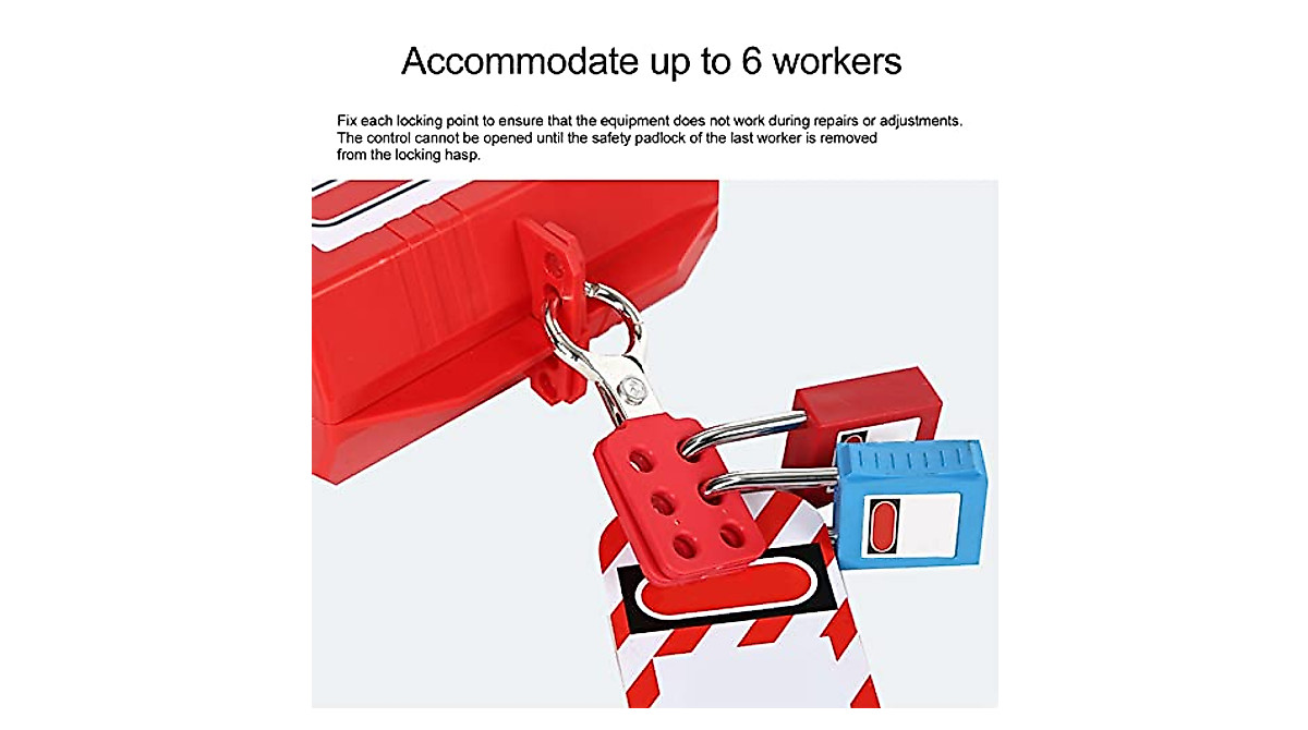 Sonew 10pcs Lockout Tagout Hasp, Safety Aluminium Insulation Padlock ...