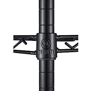 TRINITY Black 48" x 24" x 72" 4-Tier NSF Wire Shelving Rack, 48W x 24D x 72H