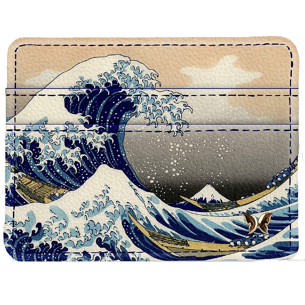 Monarque RFID Slim Wallet (Hokusai - The Great Wave of Kanagawa)