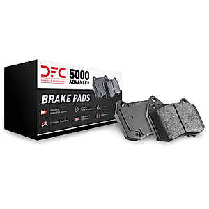 Dynamic Friction Company Front Brake Rotors-Drilled and Slotted-Black with 5000 Advanced Brake Pads includes Hardware 8512-67125