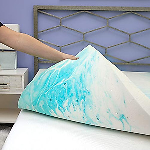 BioPEDIC 2" Gel Swirl Memory Foam True to Size Mattress Topper, California King