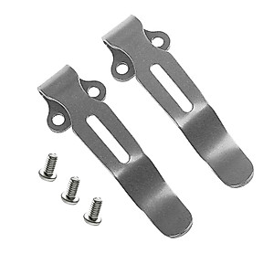2Pcs Deep Carry Pocket Clips, Stone Wash Titanium Pocket Clip for Benchmade 535 (2Packs, Stone Wash)