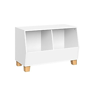 RiverRidge Kids Catch-All Toy Organizer with 2 Compartments - 27” Cubby Storage Organizer Book Nook Child-Friendly Design for Playroom