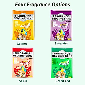 Hamiledyi Hamster Litter Potty Sand, 5.5 LB Small Animal Litter Pellets Dust Free Ferret Bathing Sand Gerbil Sand Bath Guinea Pig Bedding for Bunny Hedgehog Rabbit Dwarf Syrian Mouse (Apple)