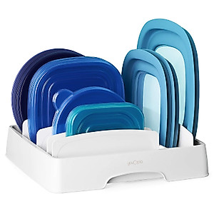 YouCopia StoraLid Food Container Lid Organizer (Medium) and StoreMore Adjustable Pot Lid Organizer (Standard)