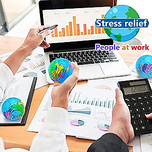 24 Pcs Globe Squeeze Balls,Earth Stress Relief Balls,Foam Squeeze Balls for Finger Exercise,Party Favors,School,Classroom,2.5 inch
