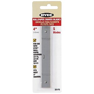 Hyde Tools 4In Wallpaper Shaver Blades 33170