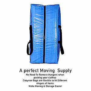 Cosynee 4 Pack Extra Large Moving Bags with Zippers & Carrying Handles, Heavy-Duty Storage Tote for Space Saving Moving Storage College Moving Bags Packing Bags for Moving