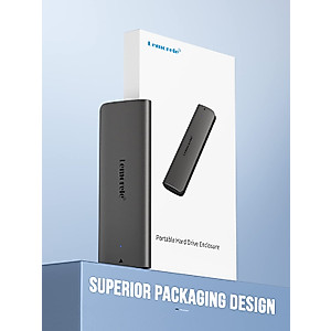 Lemorele M.2 NVMe SSD Enclosure Tool Free USB C External PCIe B+M/M-Key Hard Drive Enclosure 10Gbps USB 3.1 Gen 2 M.2 Reader Support Max 2TB w/UASP Trim, for 2230/2242 /2260/2280 SSDs, Aluminum