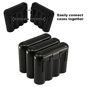 Powertron 5 AA/AAA / CR123A Black Battery Holder Storage Cases