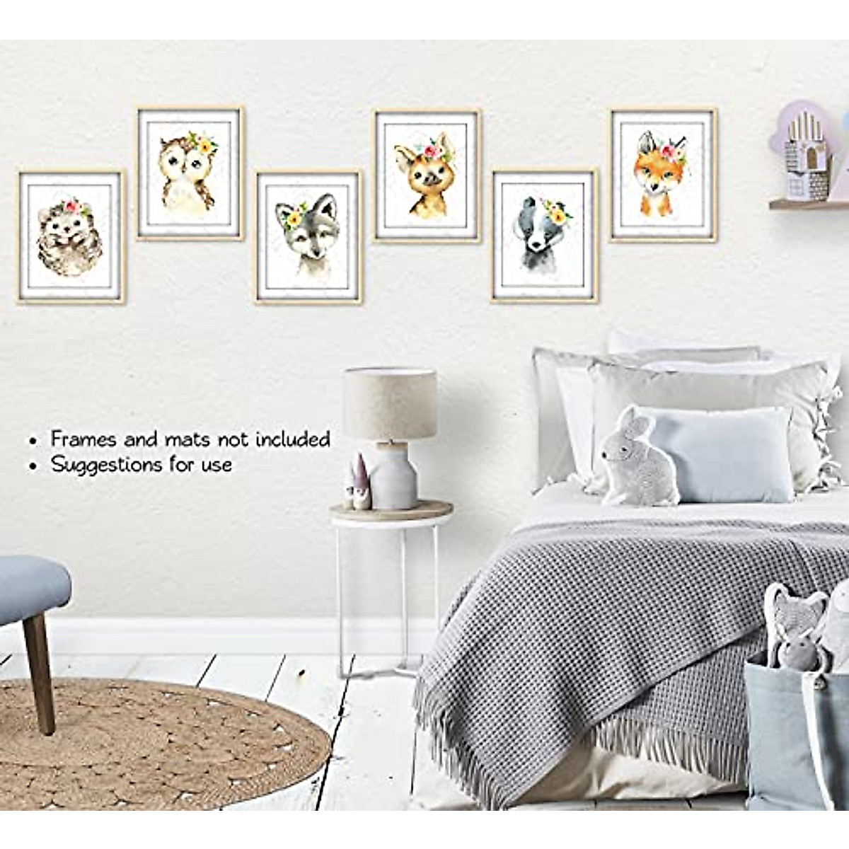 Woodland Animals Wall Art Prints - Nursery Decor - Set of 6-8x10 - Unframed - Watercolor