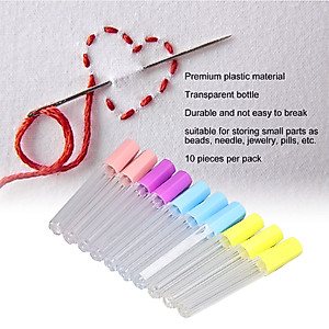 10Pcs Pin Needle Storage Plastic Felting Sewing Needles Container Transparent Needle Storage Tubes Bottle
