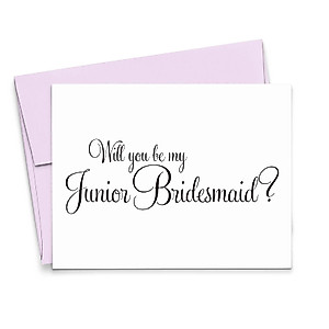 Will You Be My Junior Bridesmaid Card, Proposal Card, 1 greeting card with envelope