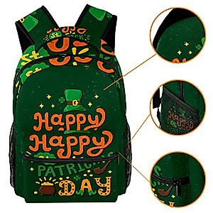 Travel Backpack,Carry On Backpack,happy st.patrick's day,Hiking Backpack Outdoor Sports Rucksack Casual Daypack