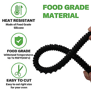 Extra Long Oven Rack Shields 22 Inch, 2 Pack Heat Resistant Oven Guards for Racks, Food Grade Silicone Oven Rack Edge Protector, Full Length Fit on Standard-Sized Ovens, Prevents Hand and Arm Burns