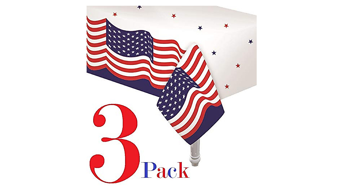Oojami Stars & Stripes Patriotic Party Table Covers