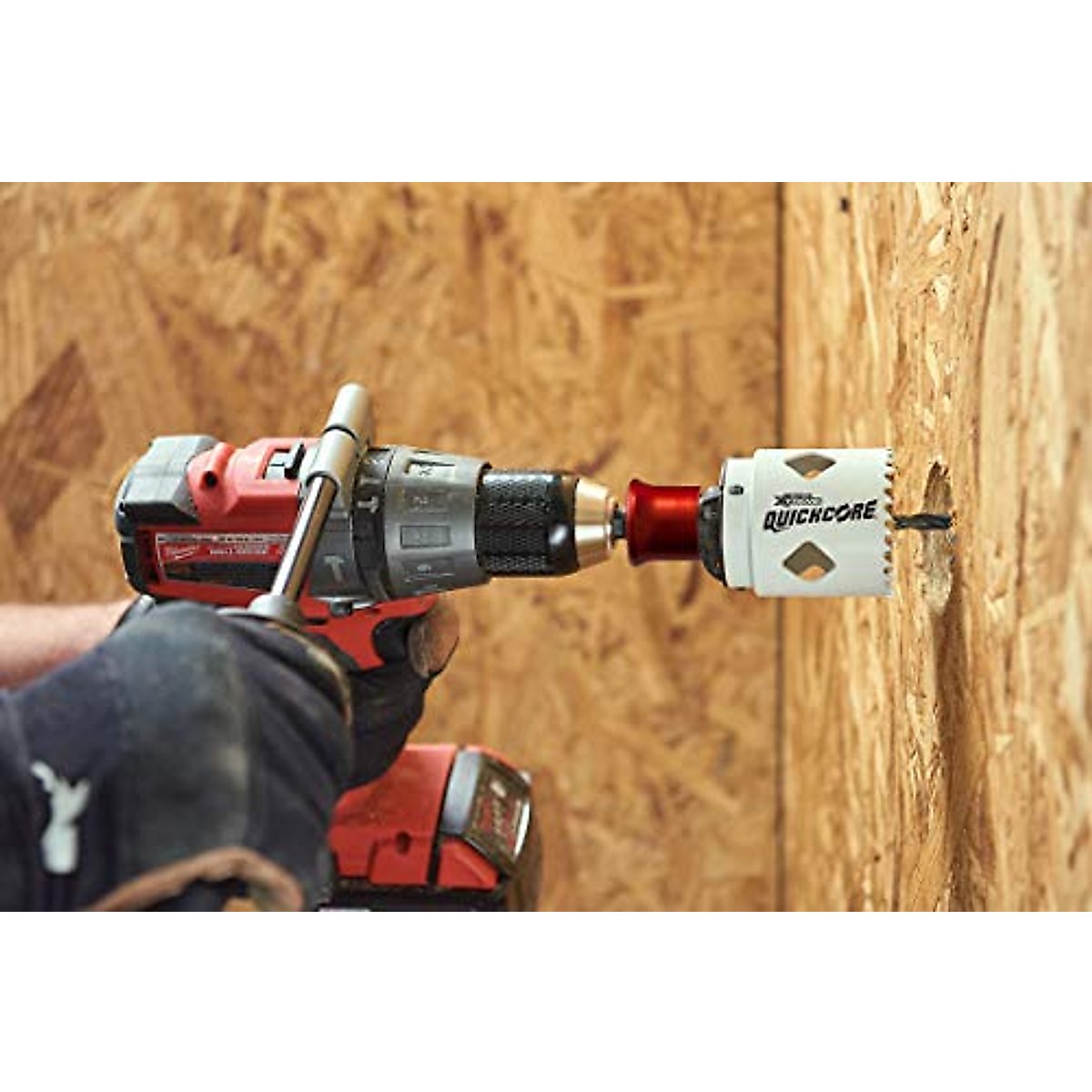 Disston QuickCore 7 pc Set - 1 Each: 1", 1-1/4", 1-1/2", 1-3/4", 2", and 2-1/2" Hole saws, Arbor with a Pilot Drill bit, Hex Key
