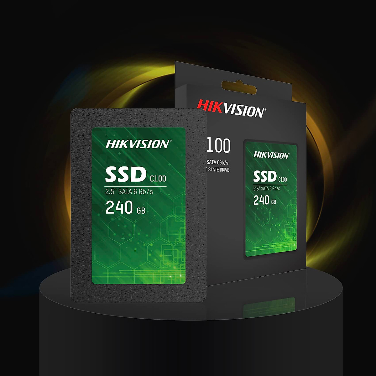 Hikvision SSD C100 240G SATA 2.5" 6G/S Internal Solid State Drive, Read Speed up to 550MB/sec, Compatible with Laptop and PC Desktops(Black)