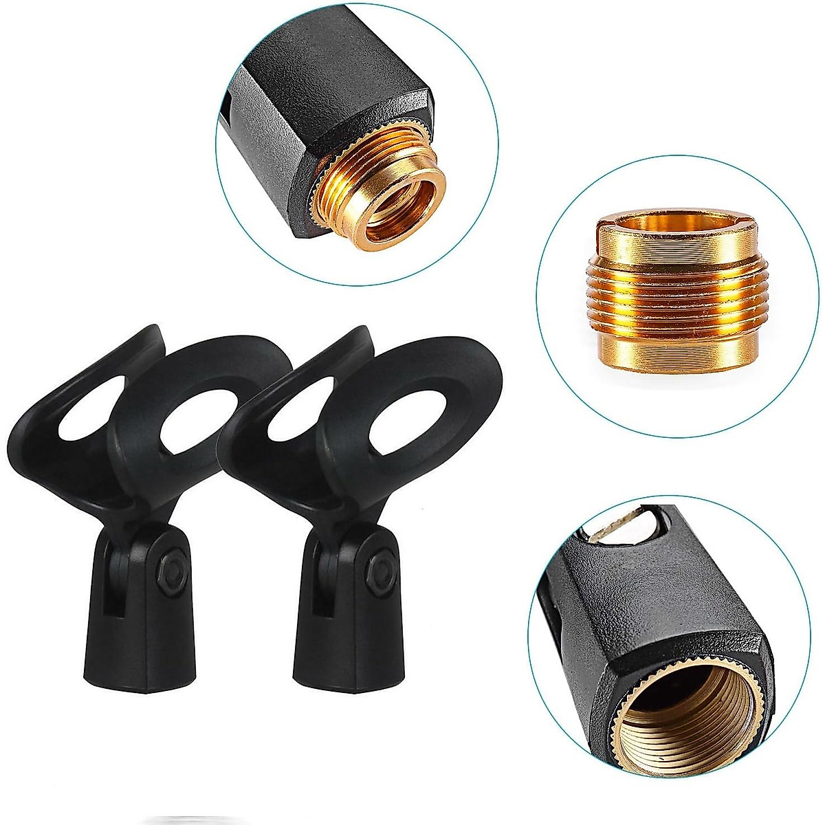 Bolymic UHF VHF Karaoke Microphone Clamp Clip Holder for Sennheiser Microphones Wireless SKM e825, e835, e840, e845, e855