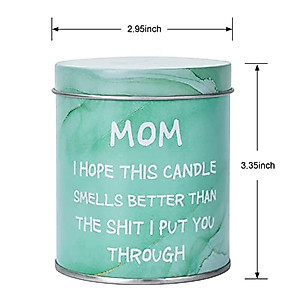 Scented Candles Gifts for Mom from Daughter, Son - Mothers Day Gifts - Mom Gifts, Unique Gifts for Women - Funny Birthday Christmas Gifts for Mom- Gardenia Scented Candles,9 oz