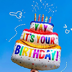 50 Pieces Happy Birthday Foil Balloons 18" Party Aluminum Foil Inflatable Balloon Round Helium Balloons for Birthday Parties Baby Shower Decorations Supplies