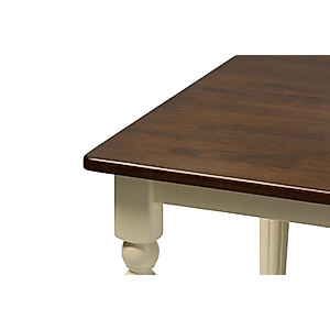 Baxton Studio Napoleon 46 3/4" Wide Cherry and Buttermilk Dining Table