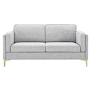 Modway Kaiya Upholstered Fabric Sofa, Light Gray