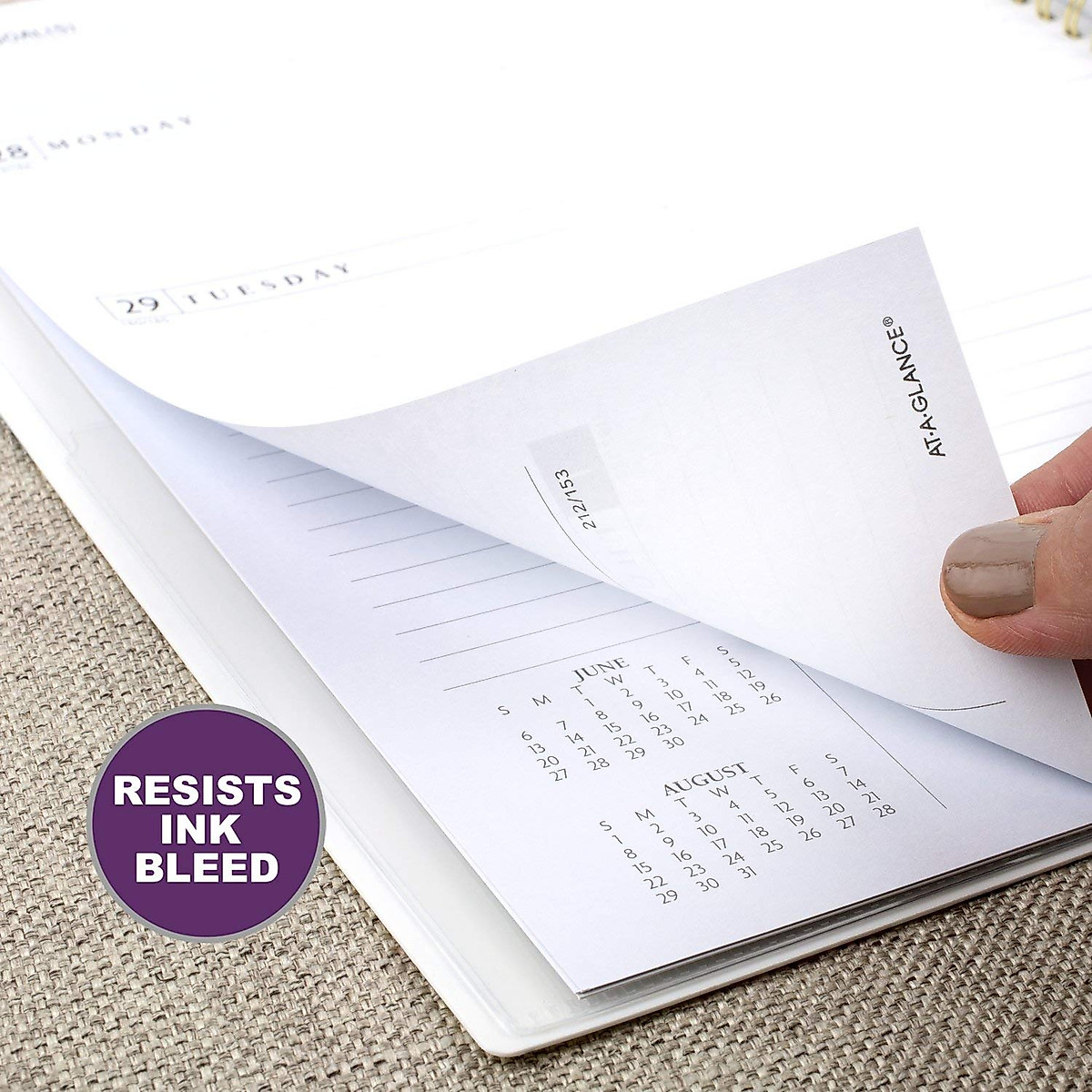 Academic Planner 2021-2022, AT-A-GLANCE Weekly & Monthly Planner, 8-1/2" x 11", Large, for School, Teacher, Student, Badge Floral (1535F-905A)