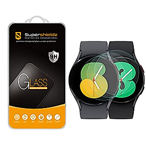 Supershieldz (3 Pack) Designed for Samsung Galaxy Watch 5 (40mm) / Galaxy Watch 4 (40mm) Tempered Glass Screen Protector, Anti Scratch, Bubble Free