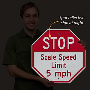 SmartSign Custom STOP Sign 18"x18" 3M Laminated EG Reflective 80 mil Aluminum, Personalized Metal Sign for Outdoor, Parking Lots, Gate, Garages, USA-Made