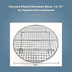 Update International-STR1475 14.75" Chrome-Plated Steamer Rack - Silver